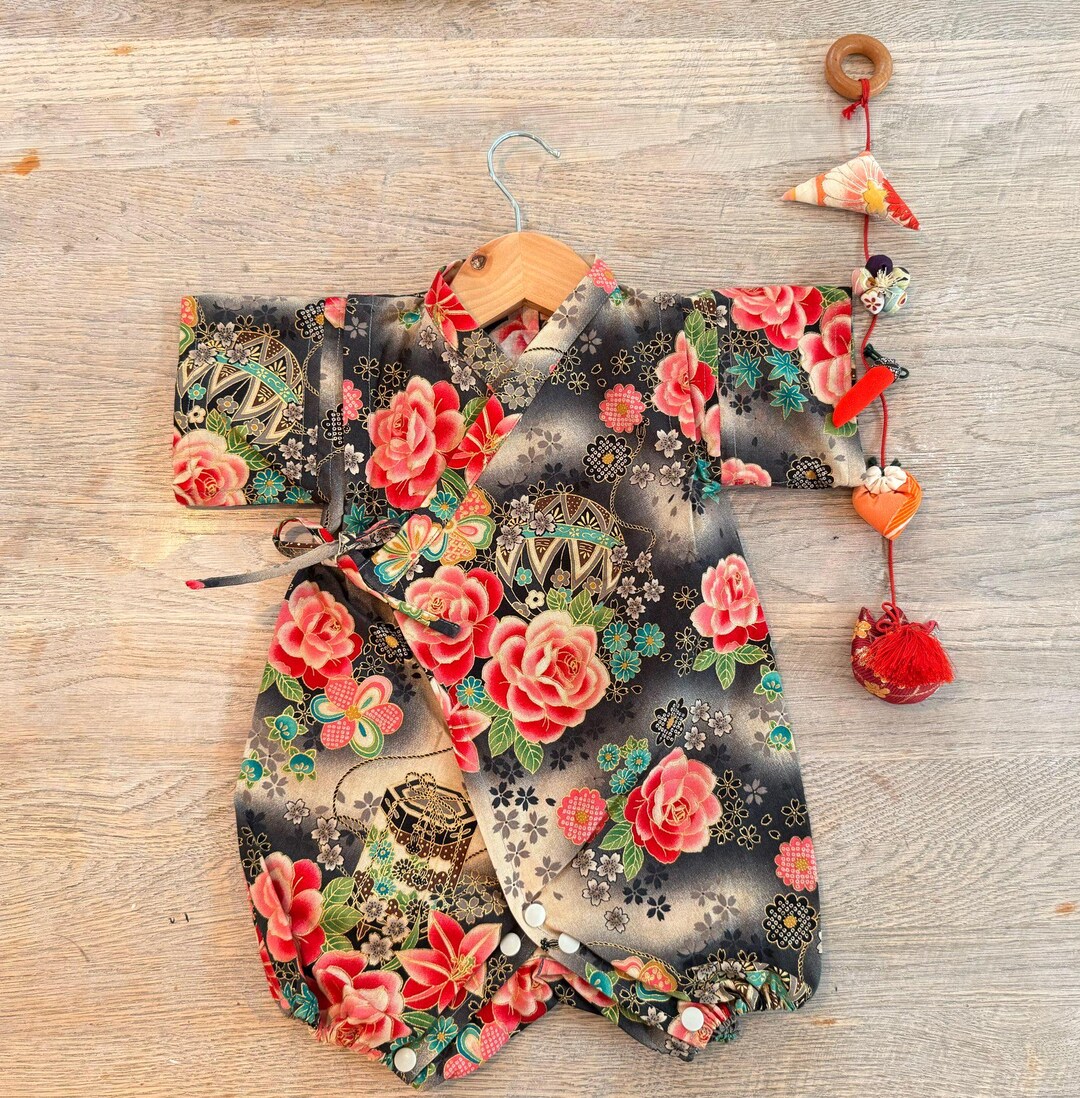 Baby Kimono, Flower-pattern, Made in Japan, Japanese Style, Baby Shower ...