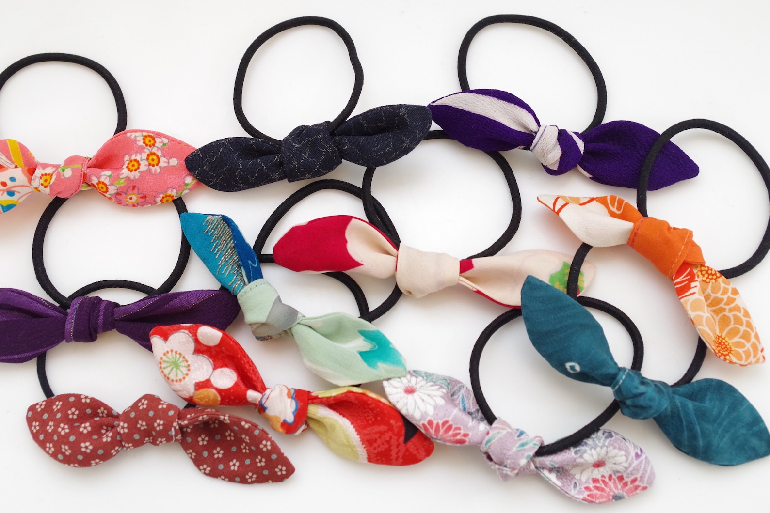 Ribbon Japanese Hair Tie Kimono Fabrics Matching Different - Etsy UK