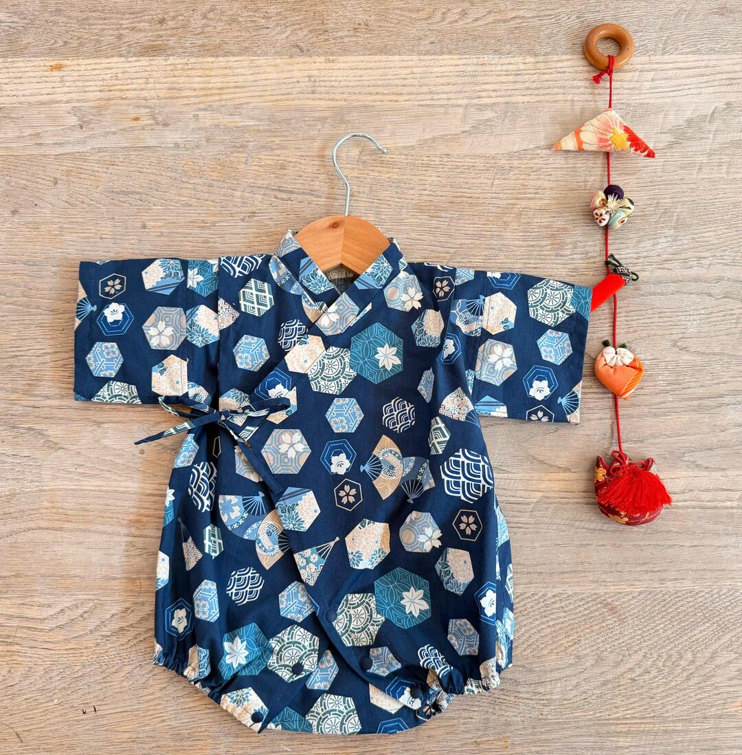 Baby Kimono, Sakura Baby Jinbei, Made in Japan, Handmade, Christmas ...