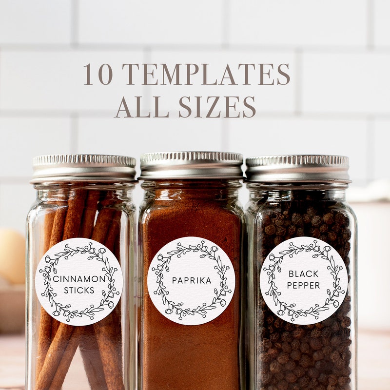 Round Spice Labels - Etsy