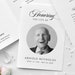 Simple Funeral Program Template, Elegant Black and White Funeral ...