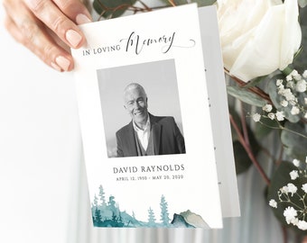 PRINTED in Loving Memory Order of Service Program PREMIUM - Etsy UK