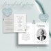 Simple Oval Funeral Program Template, Elegant Black and White Funeral ...