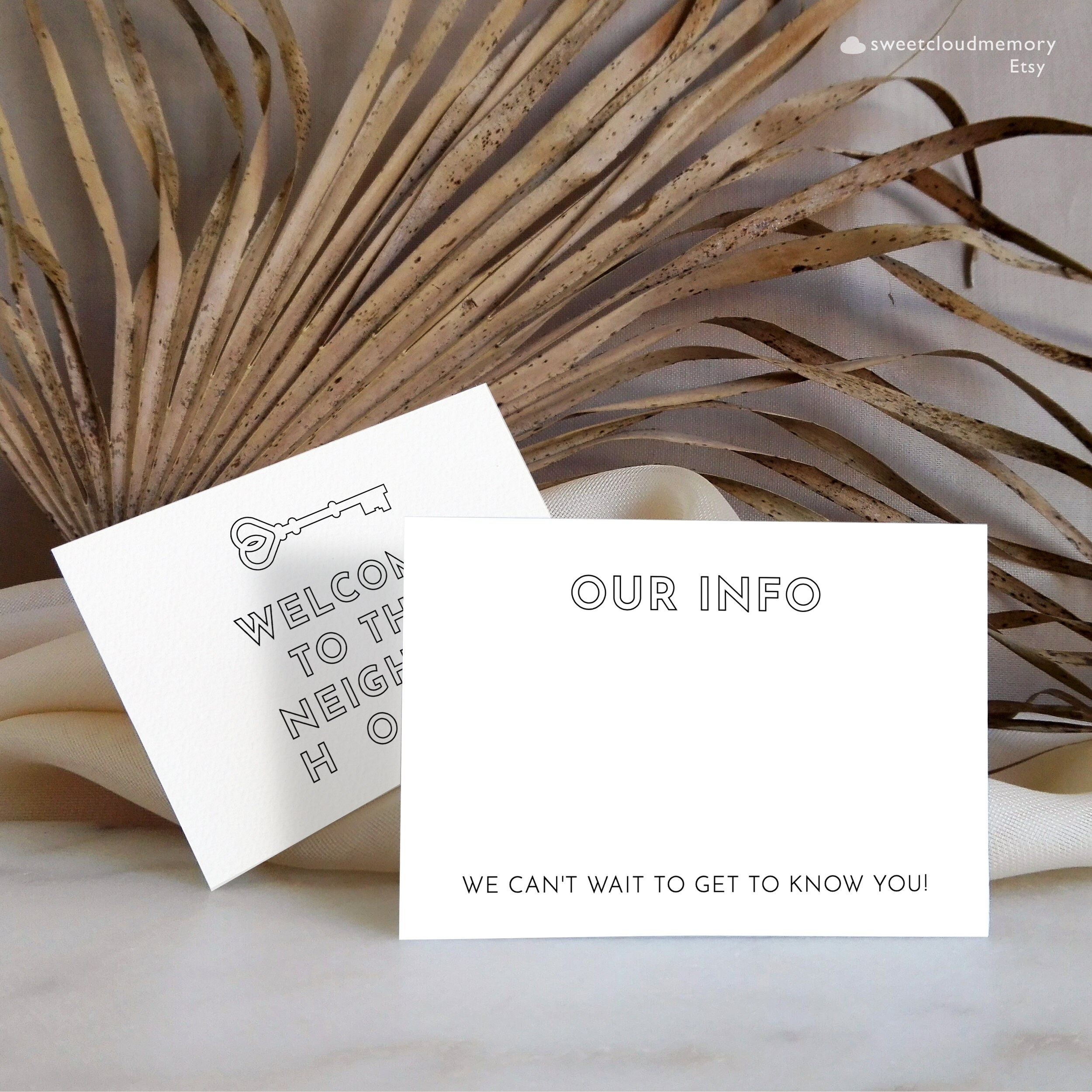 Neighborhood Print Temporary Card