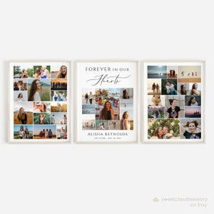 Memorial Collage Poster Funeral Simple Collage Poster Sign Poster ...
