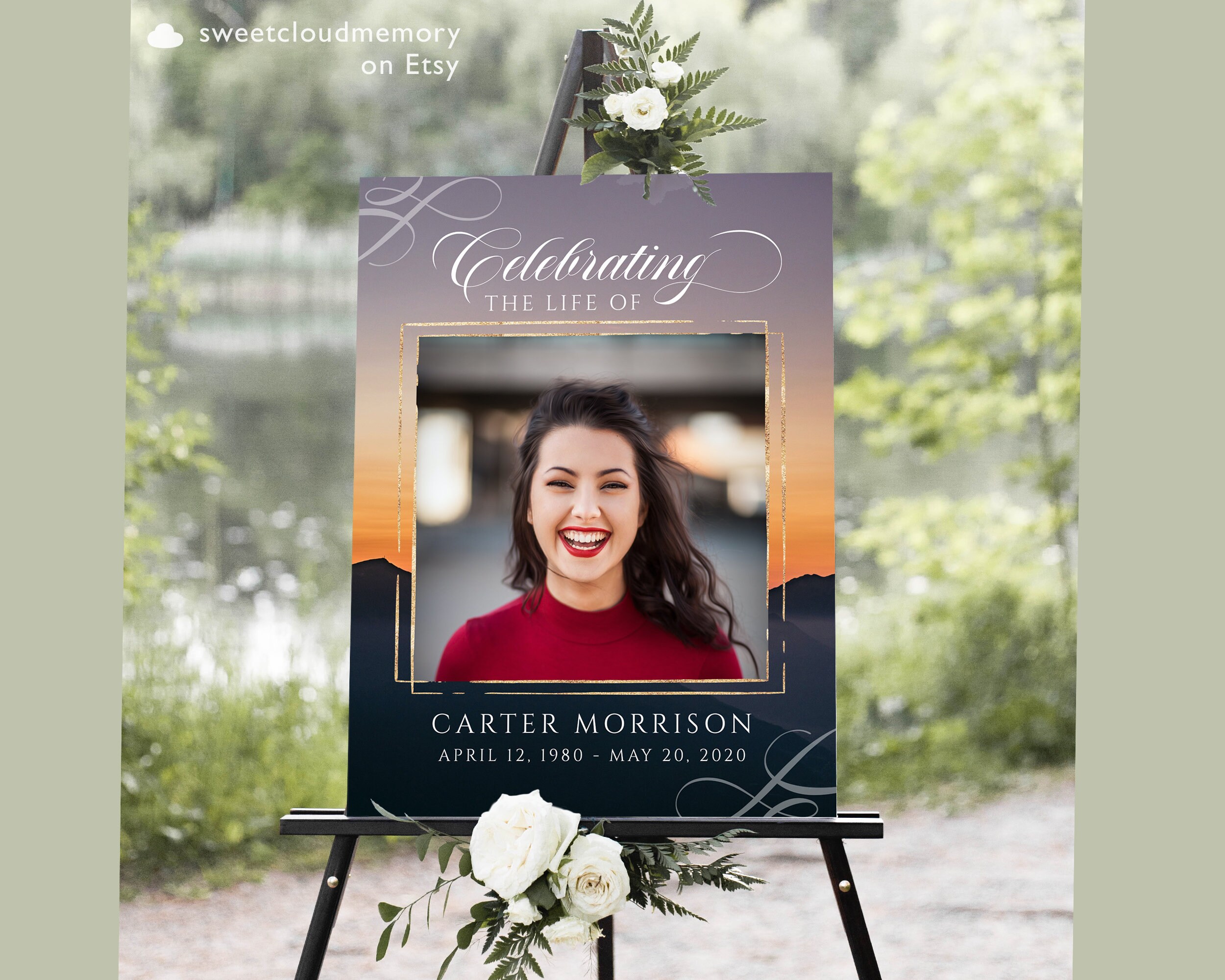 Celebrating the Life of Sign Life Celebration Sunset Sign - Etsy