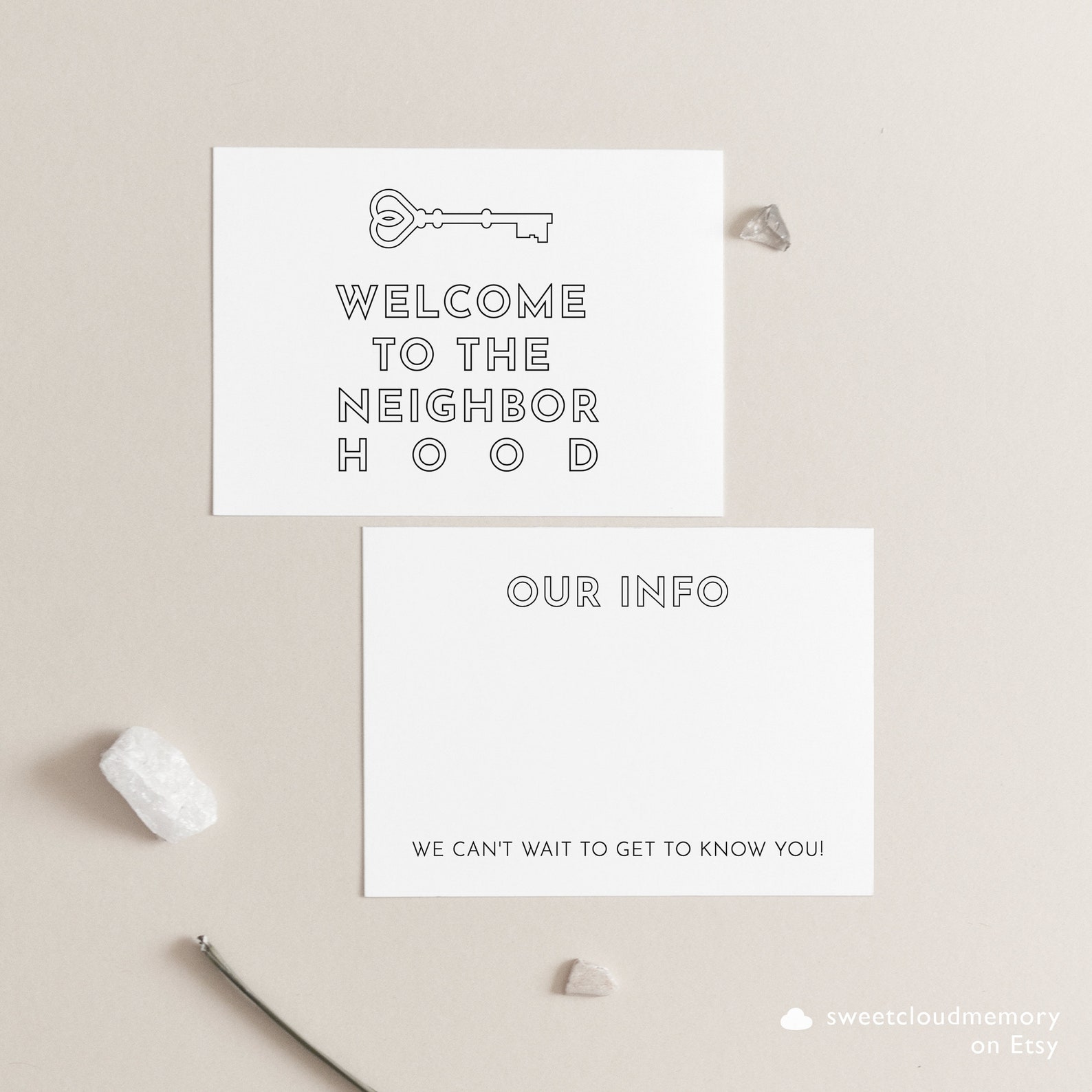 Welcome to the Neighborhood Printable Card Neighbor Card Neighborhood ...