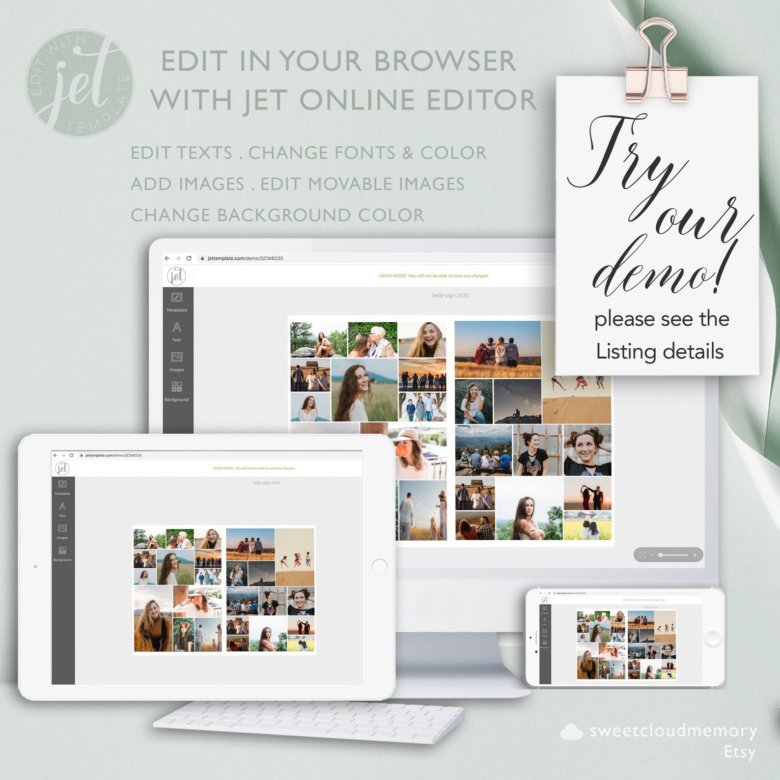 Funeral Collage Program Template Simple Photo Funeral Program Memorial ...
