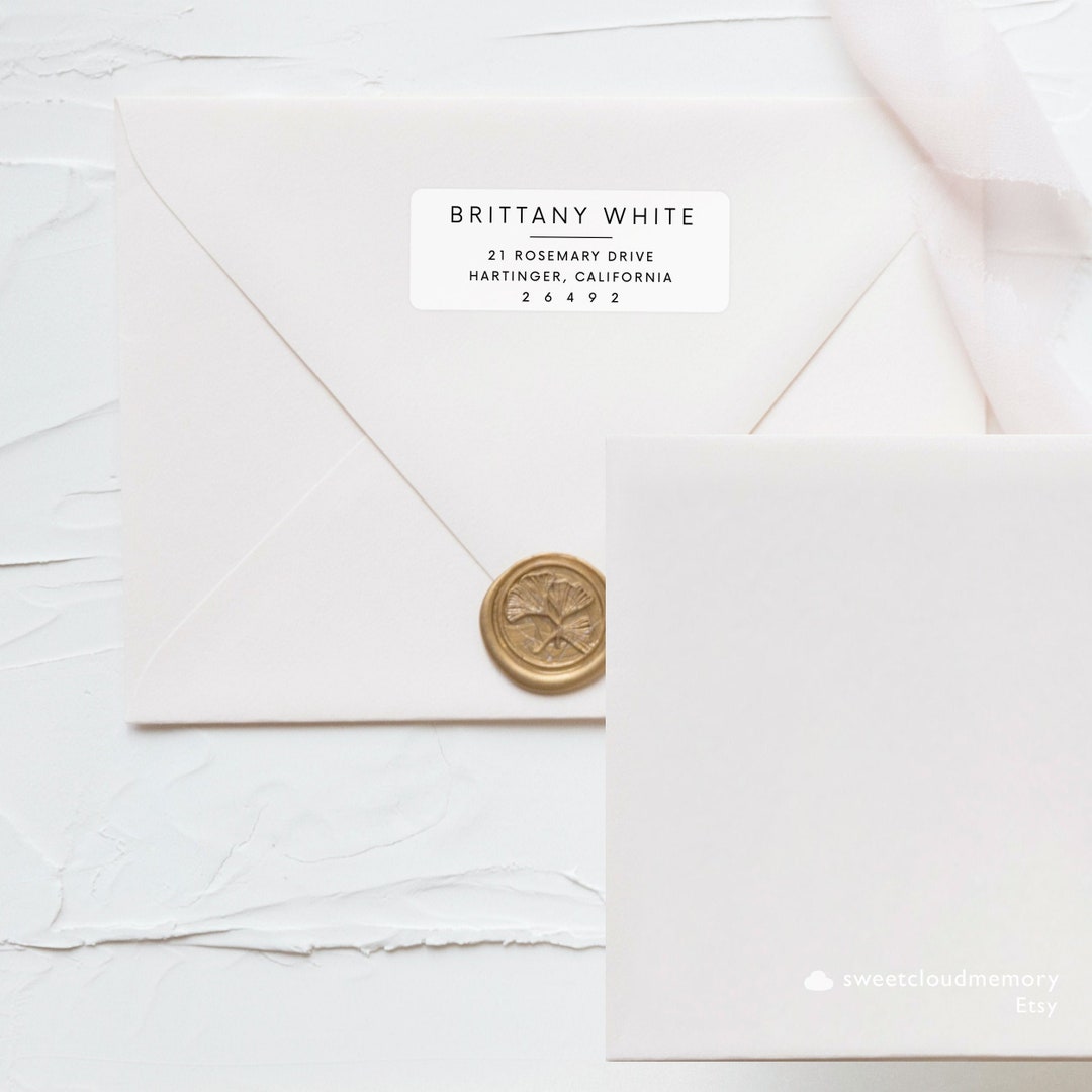 Editable Minimal Return Address Labels Template DIY Avery Address Label