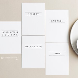 US LETTER SIZE Recipe Template Editable, Simple Printable Recipe ...