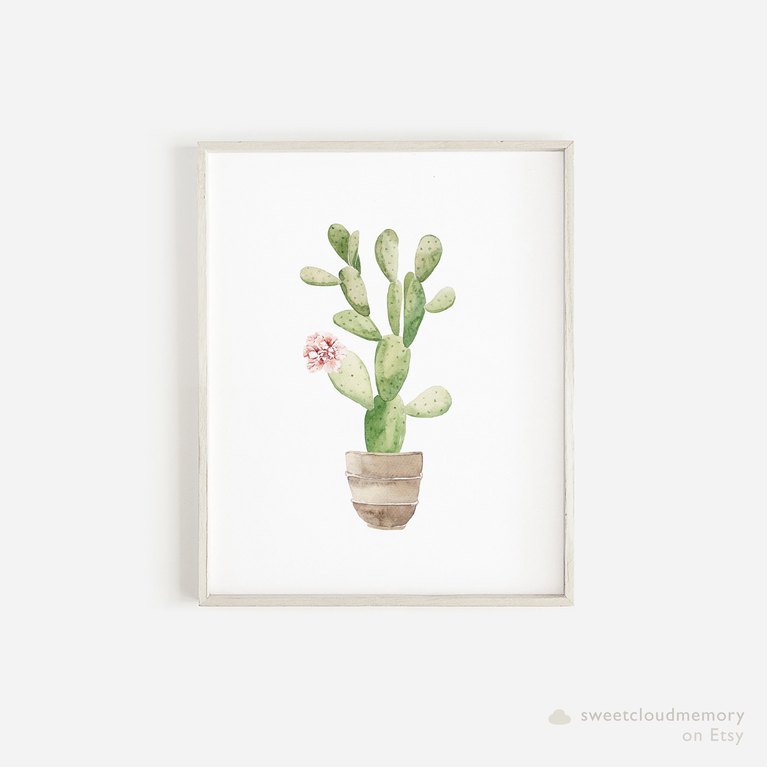 Boho Cactus Prints Cactus Flower Wall Art Print Boho Printable Cactus ...