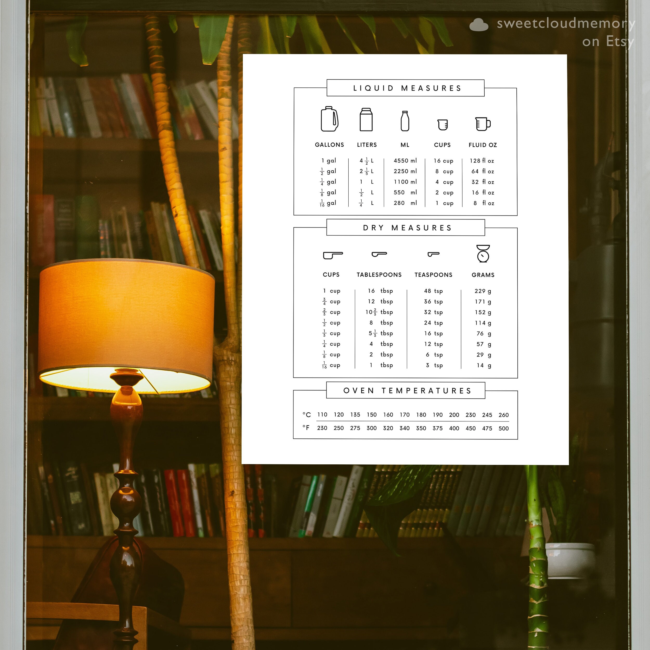 Metric Kitchen Conversion Chart UK Oven Temperature Kitchen - Etsy Canada