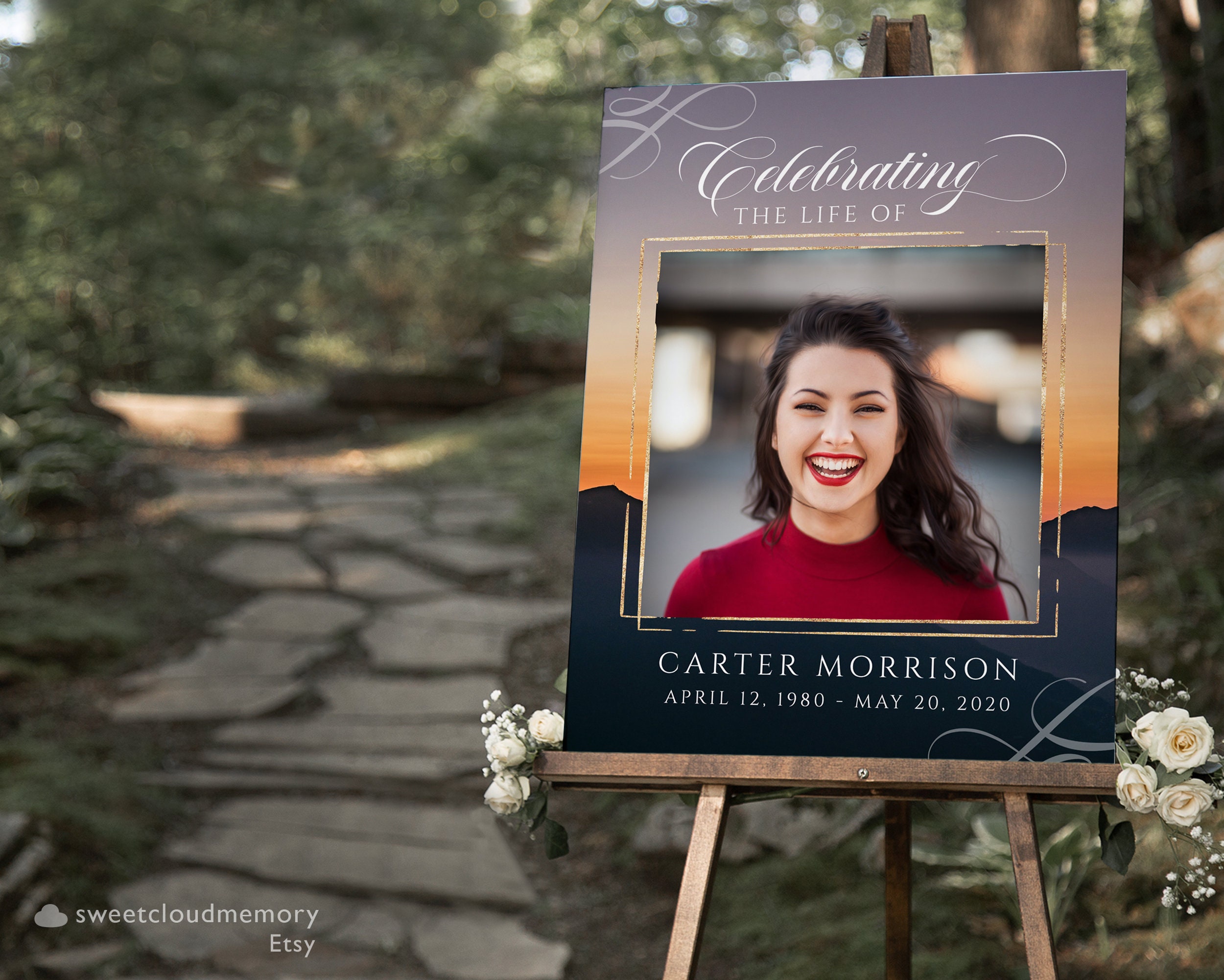 Celebrating the Life of Sign Life Celebration Sunset Sign - Etsy