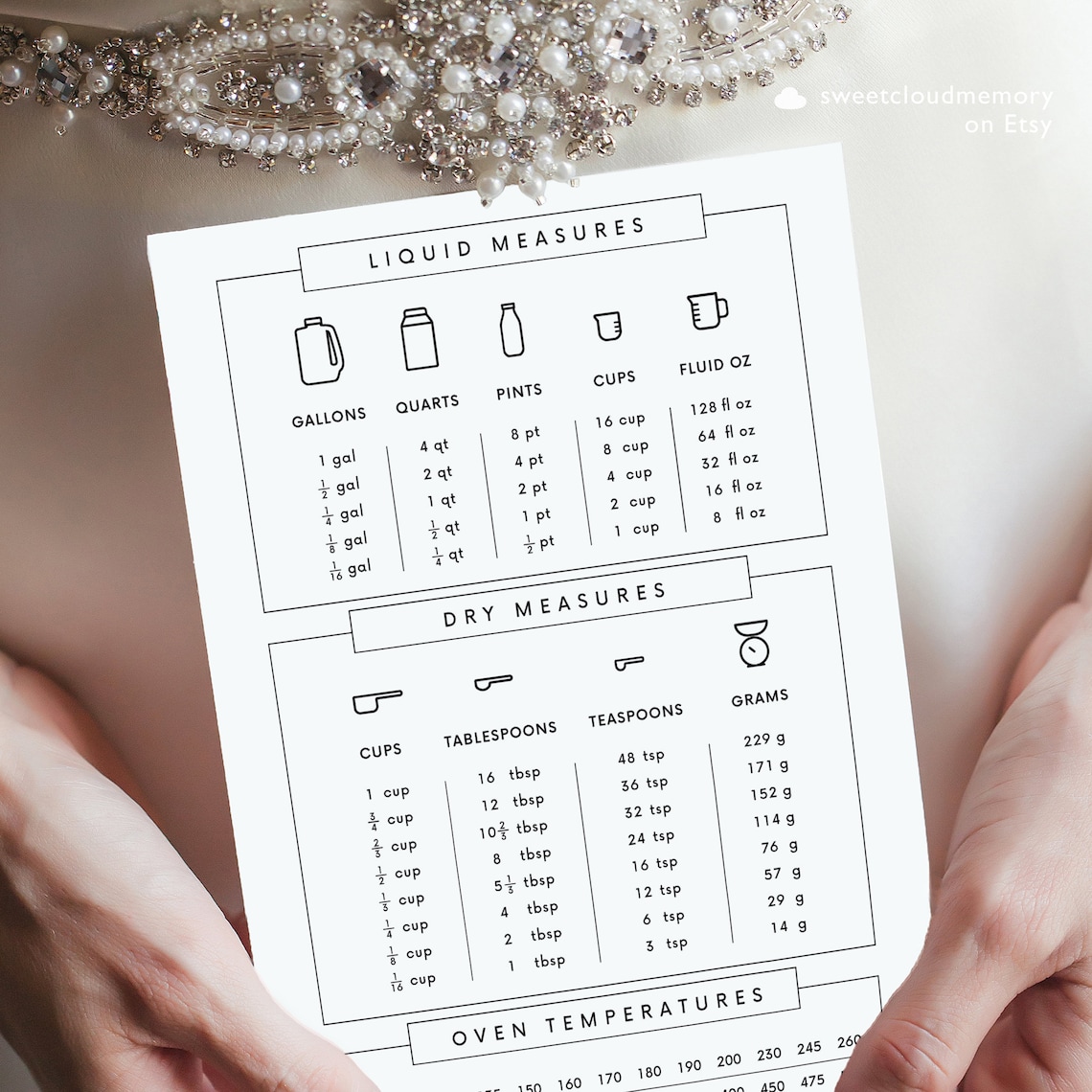 Kitchen Conversion Chart Oven Temperature Kitchen Guide - Etsy