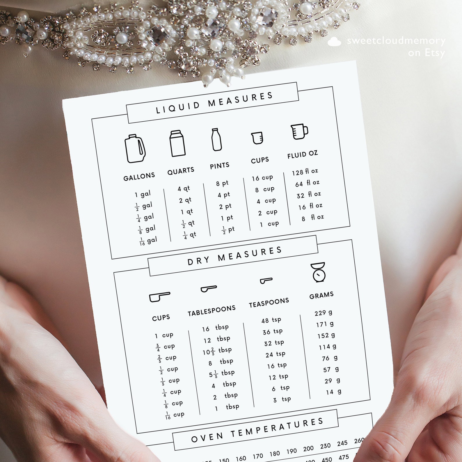 Kitchen Conversion Chart Oven Temperature Kitchen Guide - Etsy