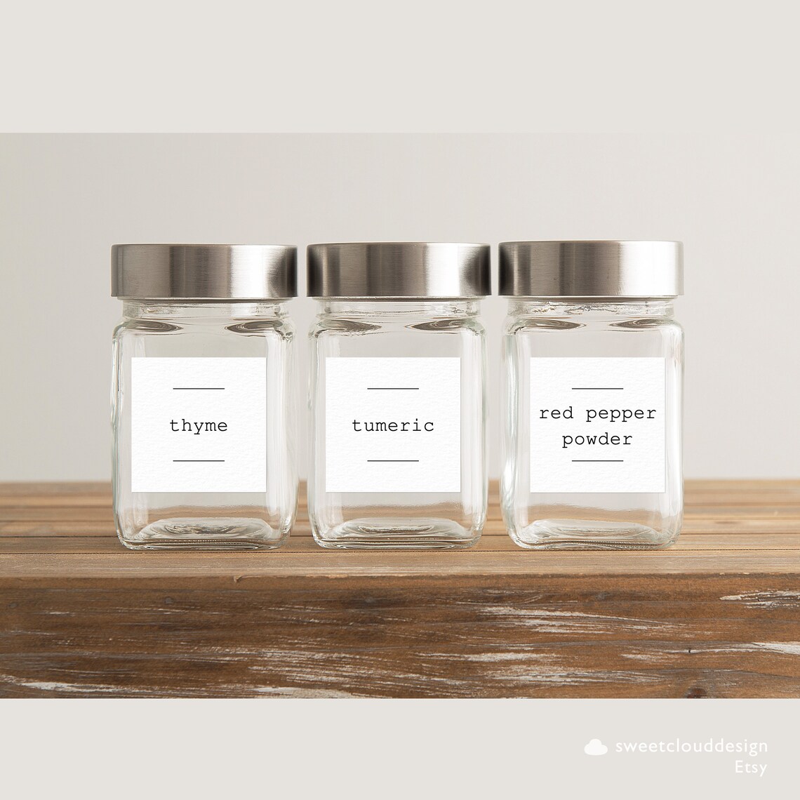 AVERY Editable Printable Spice Jar Labels Modern Minimalist - Etsy Canada