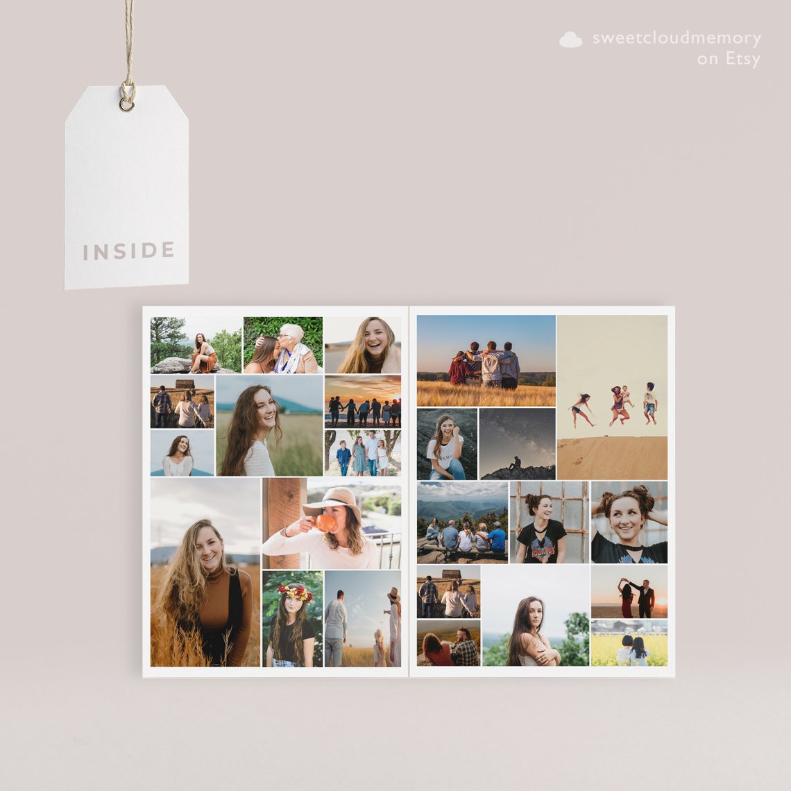 Funeral Collage Program Template Simple Photo Funeral Program Memorial ...