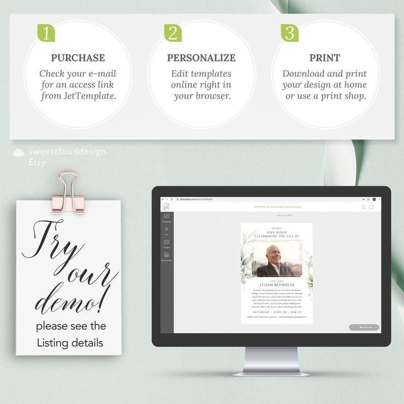 Photo Virtual Celebration of Lifegold Funeral Live Video - Etsy