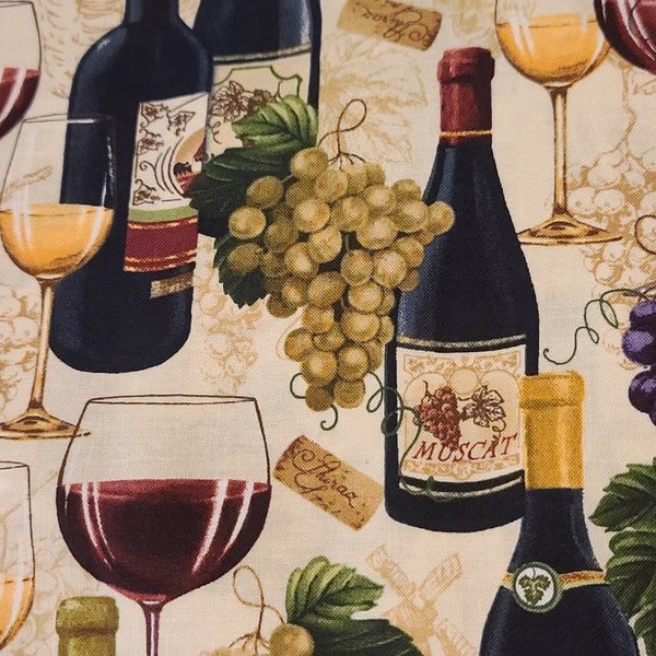 Wine Theme Fabric - Etsy