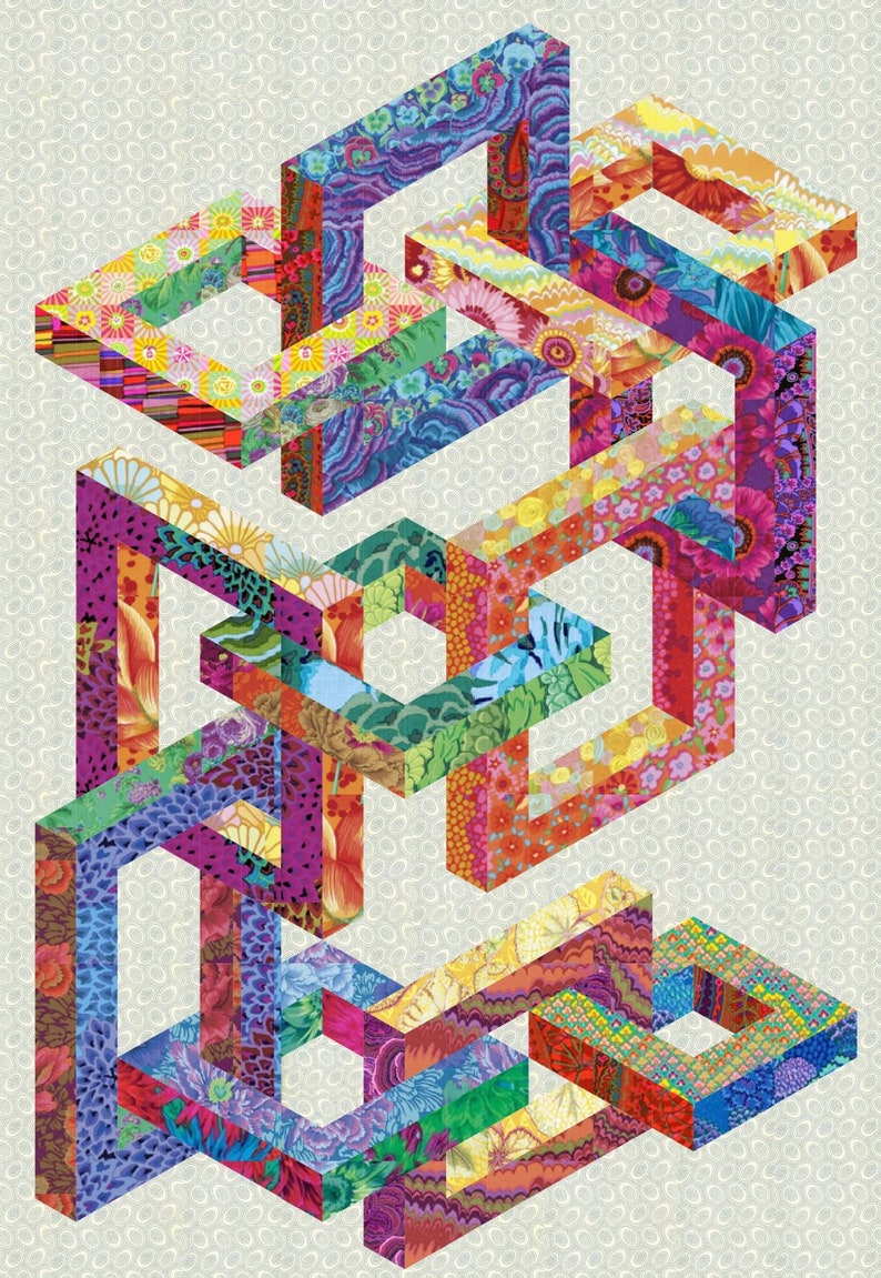 CHAIN LINKS STASH Quilt Pattern Easy Beginner Friendly Project 3D Quilt ...