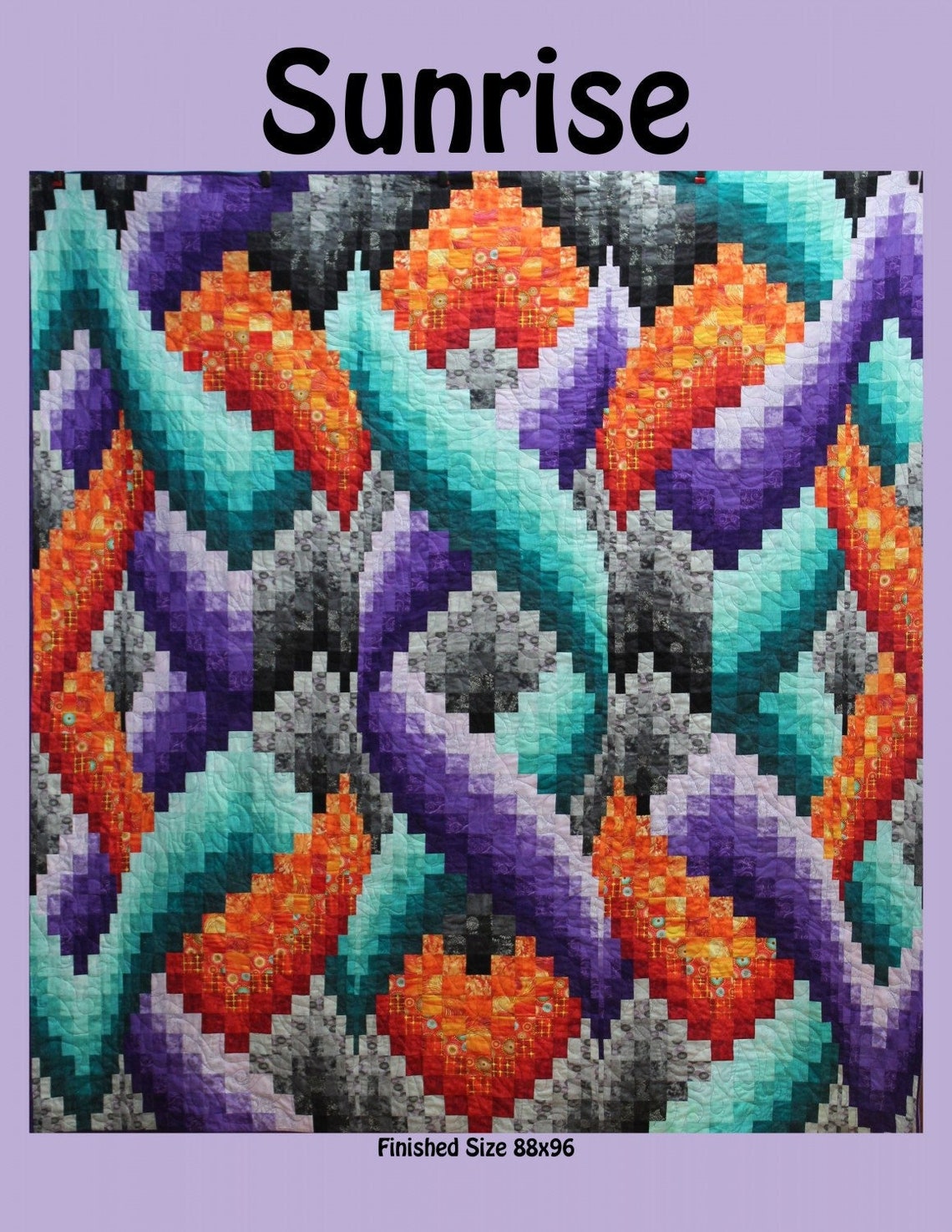 SUNRISE Bargello Quilt Pattern EASY Beginner Project - Etsy