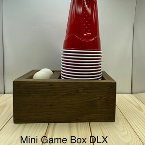 Beer Pong Game Box - Pine Wood - Tailgate - Sink & Drink - Red Solo Cup ...
