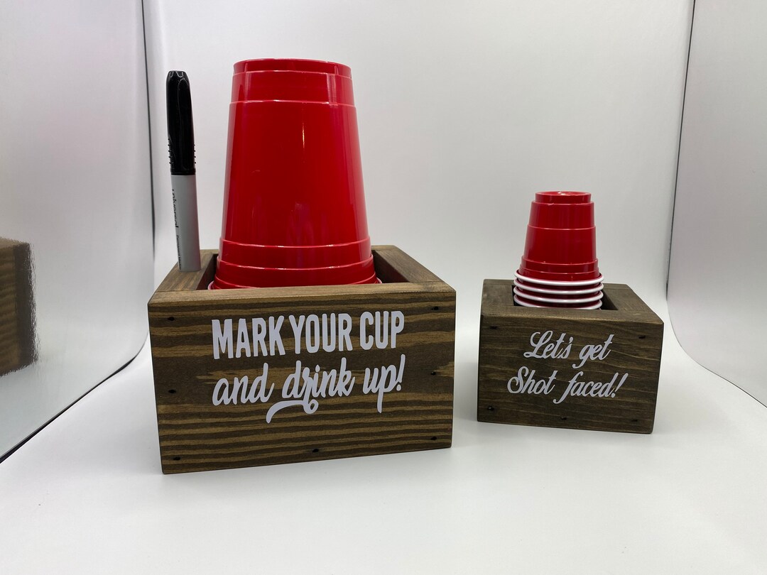 Red Solo Cup & Shot Dispenser Box Set - Customizable - Mark Your Cup ...