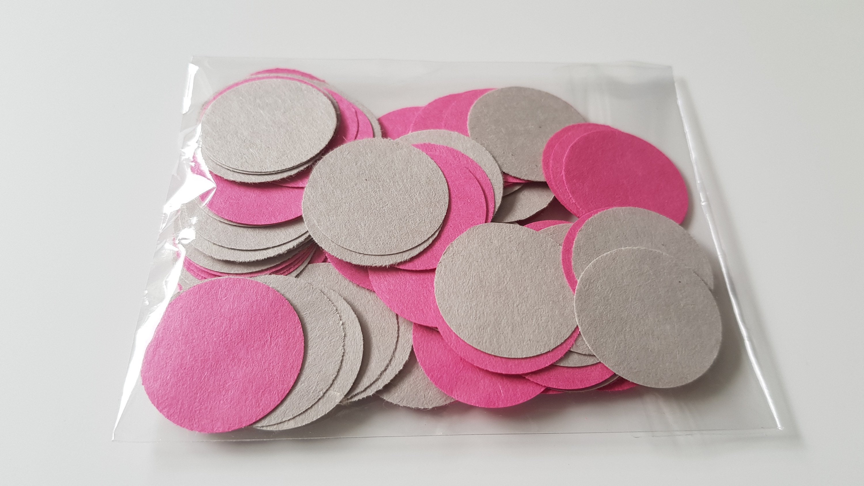 Paper Circles Pink / Paper Confetti Pink / Embellishments Pink - Etsy
