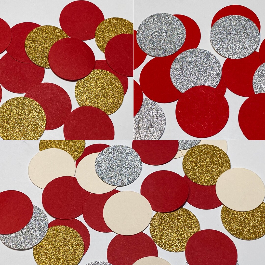 Circle Confetti Red Shade / Table Confetti Dots/ Birthday Wedding Party ...