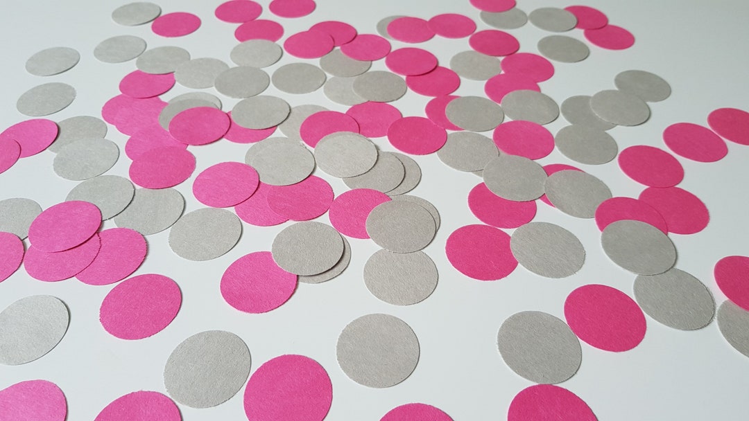 Paper Circles Pink / Paper Confetti Pink / Embellishments Pink - Etsy