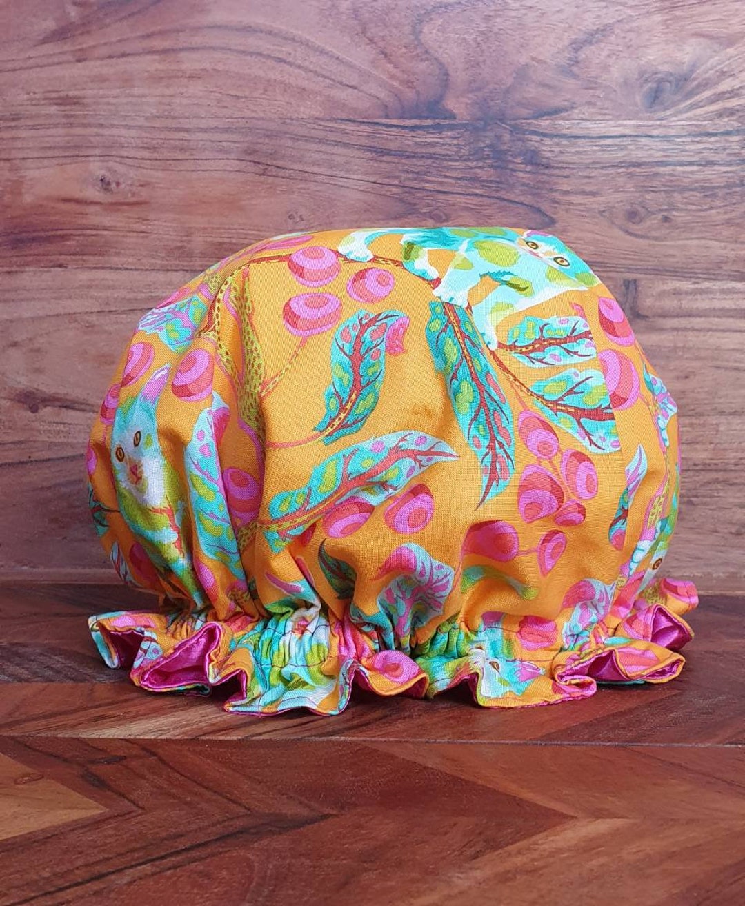 Womens Luxury Waterproof Shower Cap - Cat Lovers Print - Etsy