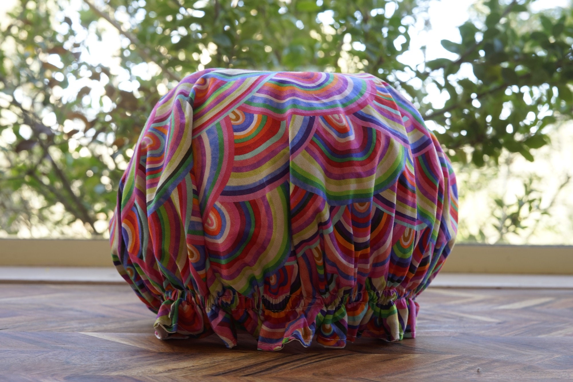 Womens Luxury Waterproof Shower Cap - Colorful Rainbow Print - Etsy