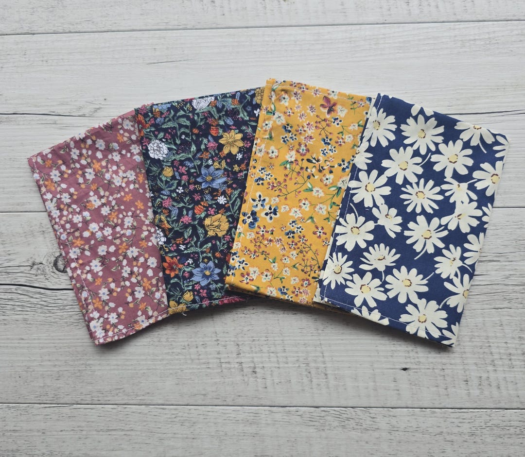Floral Cotton Handkerchief: Ladies Pocket Square, Eco-friendly Hanky - Etsy