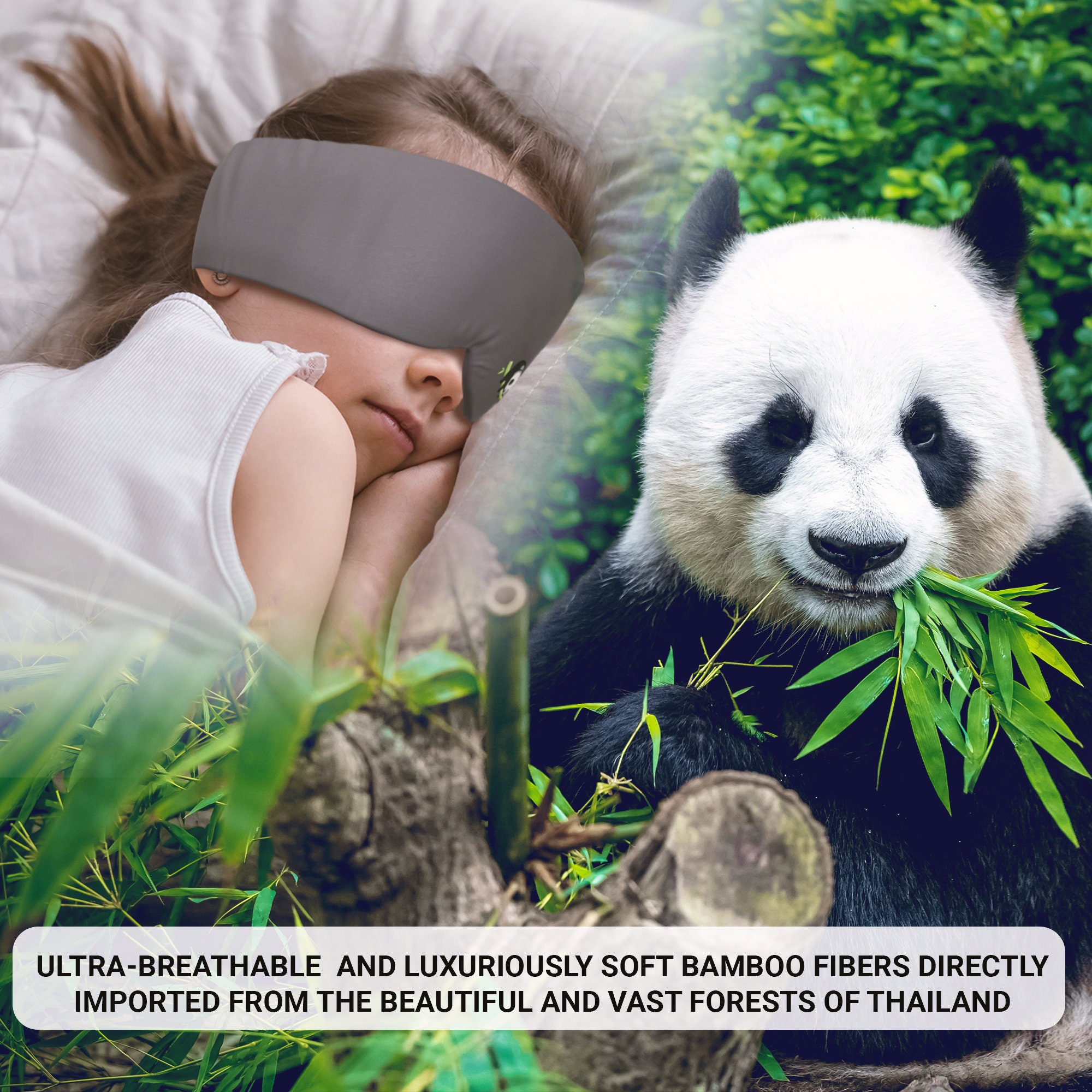 Sleepy Panda Sleep Mask Luxuriously Soft & Light Breathable Bamboo ...