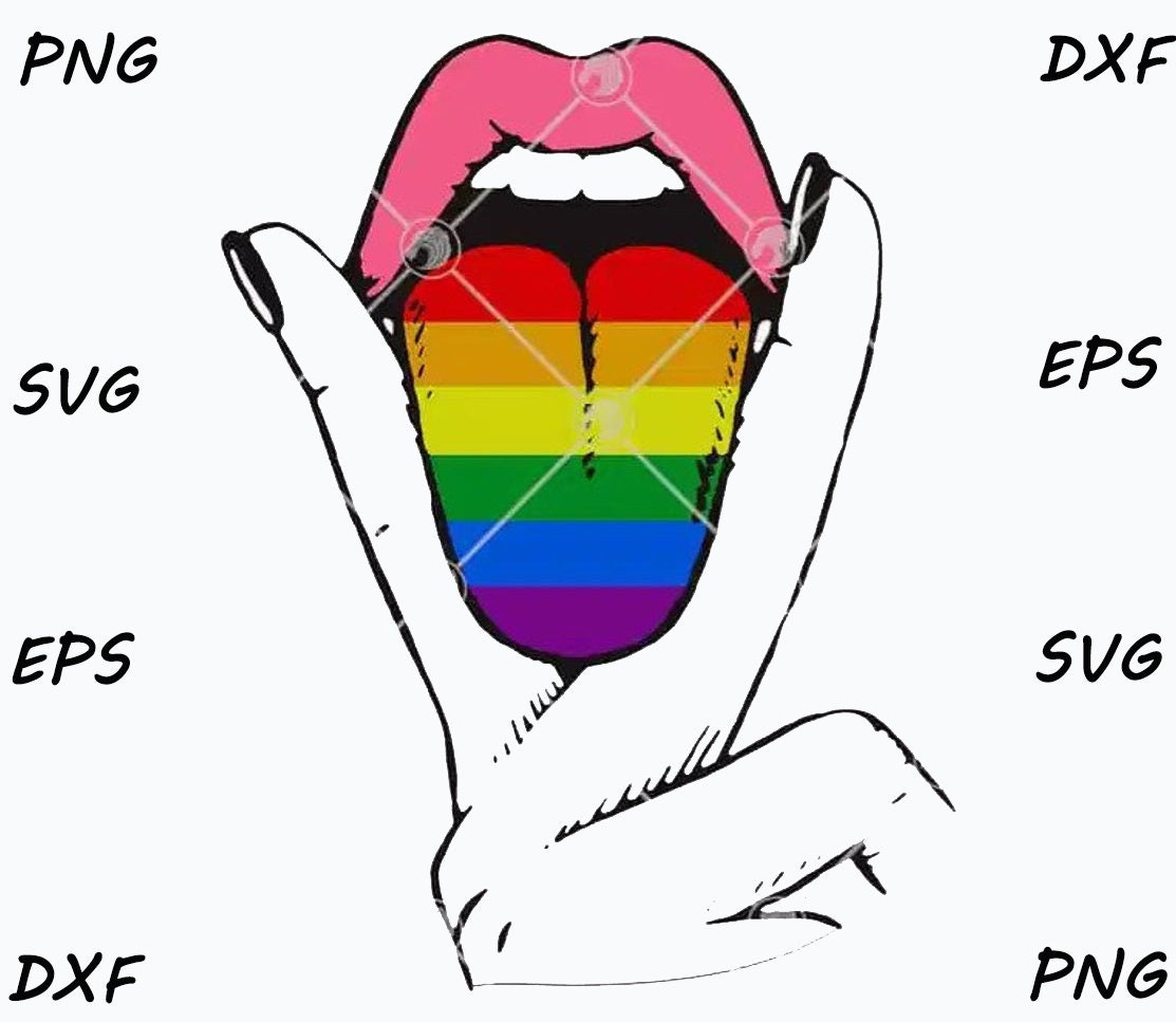 Lgbt Pride Lesbian Tongue Svg Lgbt Svg Etsy