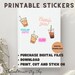 Printable Stickers, Boba Tea Stickers, Bubble Tea, Digital Stickers - Etsy