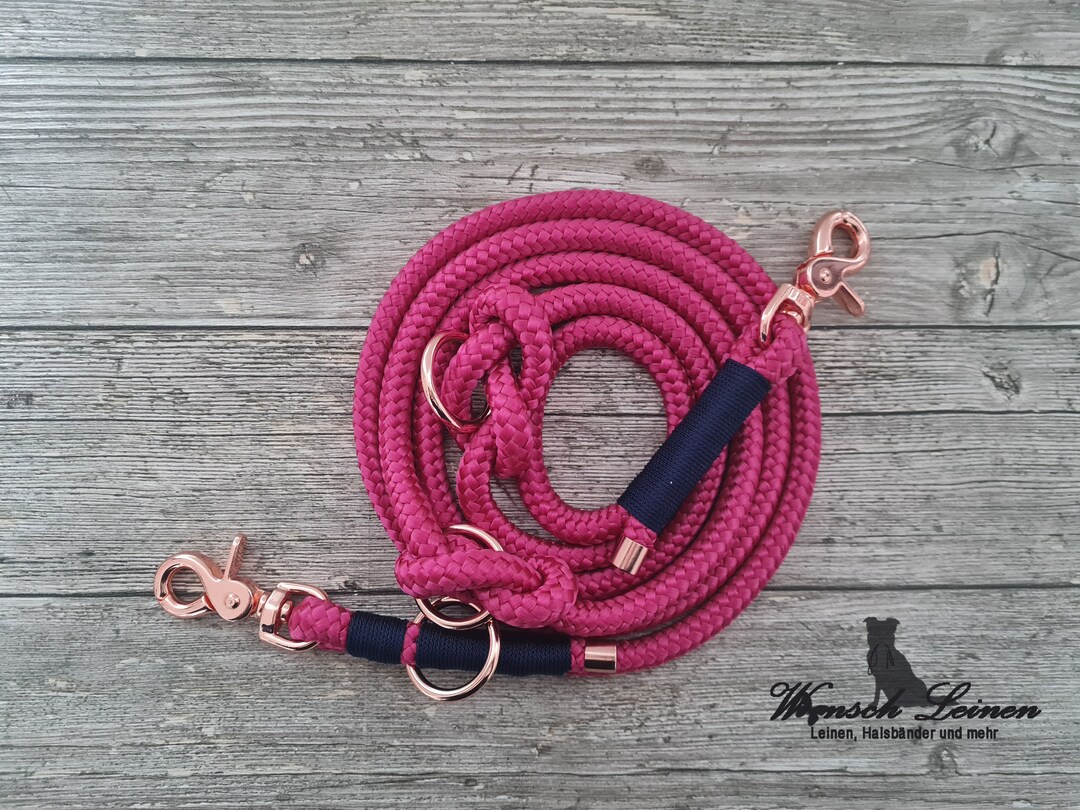 Dog Leash Rope blueberry Raspberry Red Adjustable Desired Leashes - Etsy