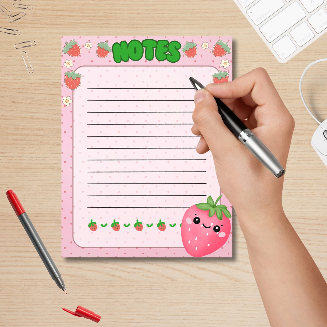 Berry Sweet Stationery Set, Notepad, Printables - Etsy