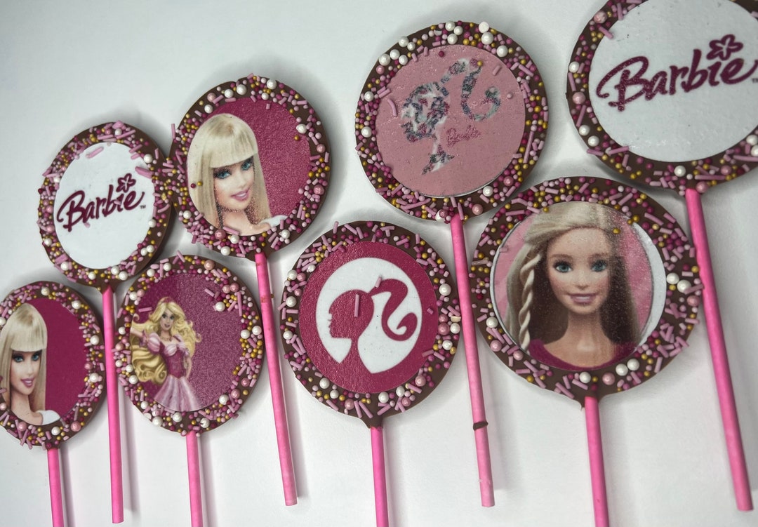 Barbie Lollipop Party Favors Party Chocolate Lollipops - Etsy