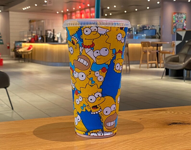SIMPSONS Coffee Cup Cozy / Homer Bart Marge Lisa Simpson - Etsy