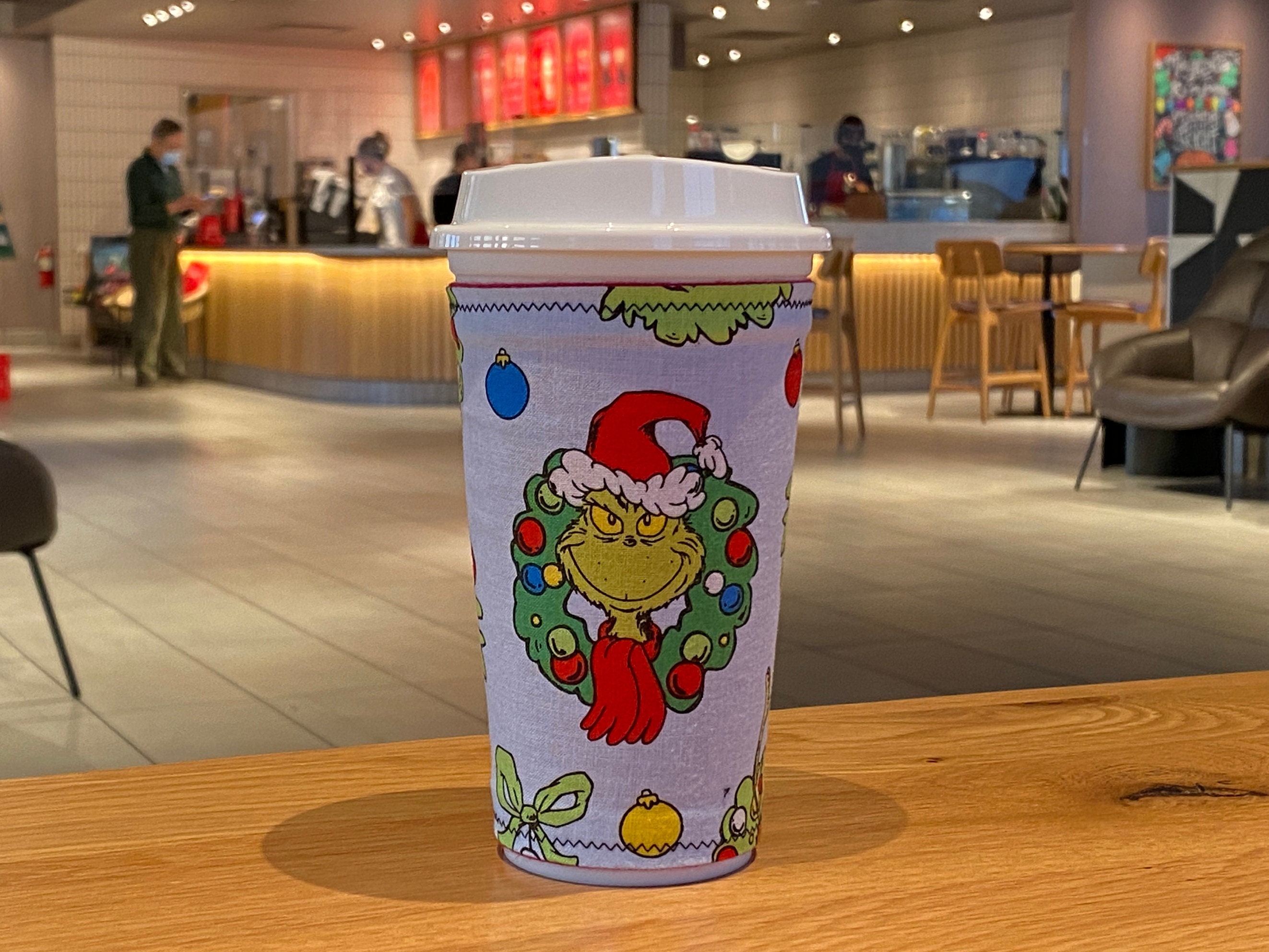 GRINCH Coffee Cup Cozy - Etsy