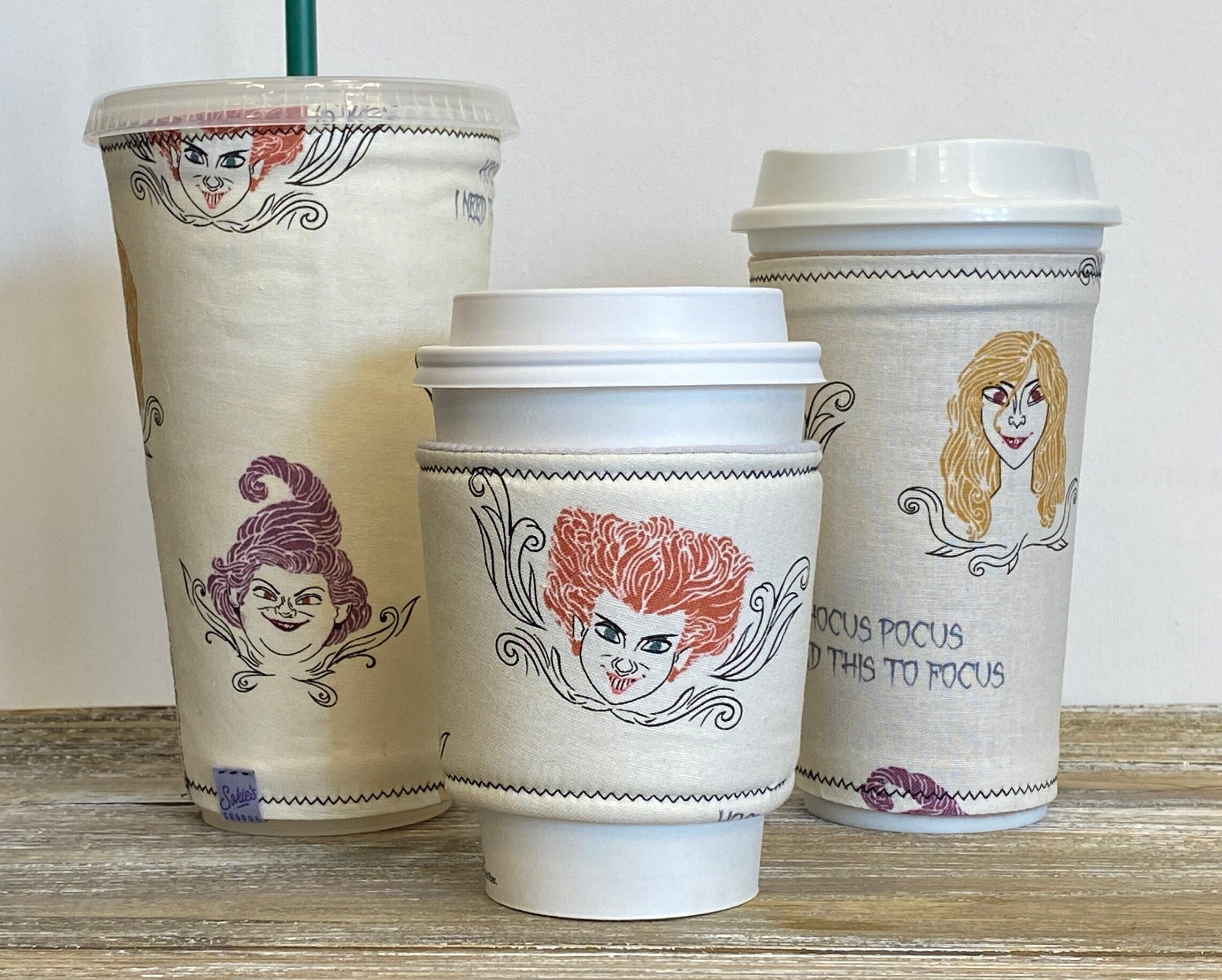 HOCUS POCUS Coffee Cup Cozy / Sanderson Sisters Witches Disney - Etsy