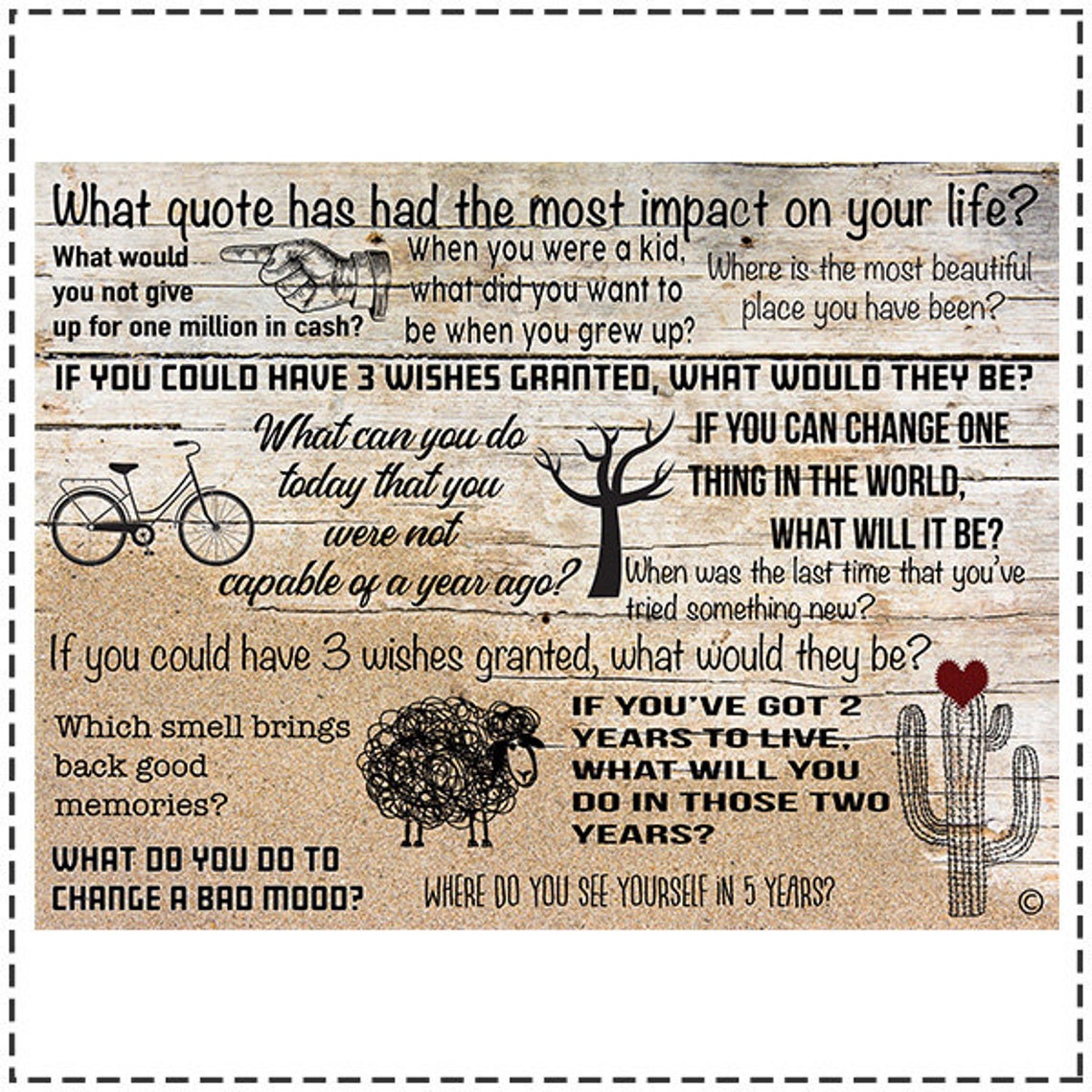 Plastic Placemats With Conversation Starters and Riddles. This is ...