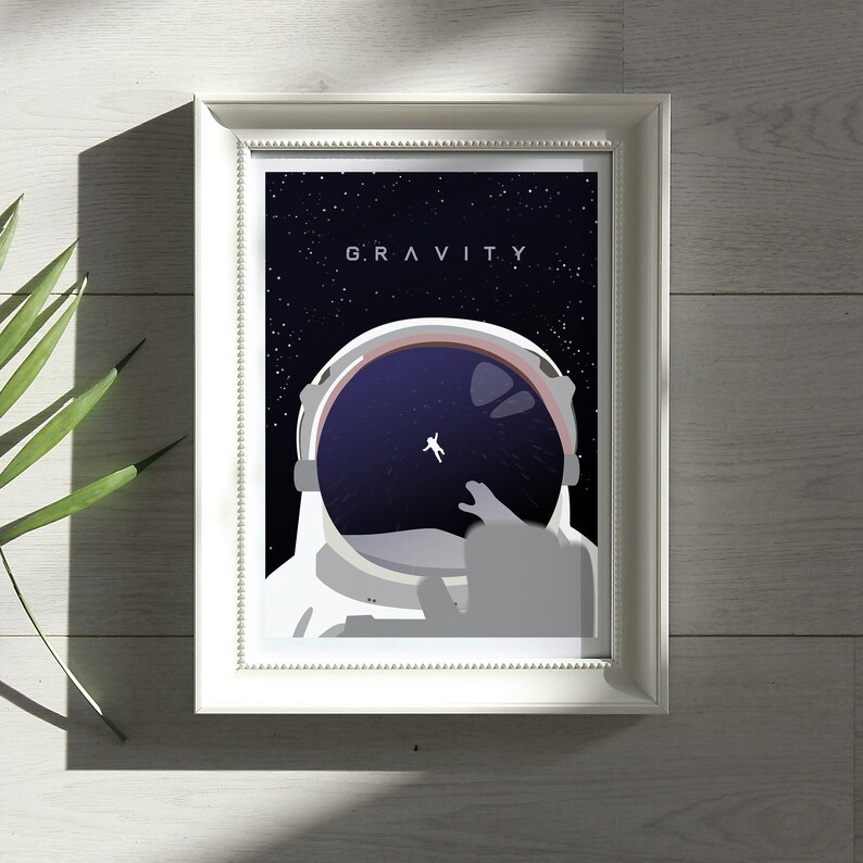 Digital Art Movie Poster: GRAVITY - Etsy