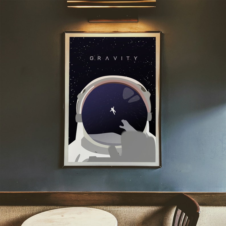 Digital Art Movie Poster: GRAVITY - Etsy