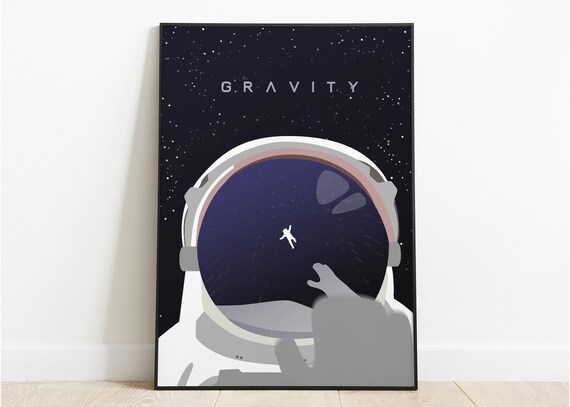 Digital Art Movie Poster: GRAVITY | Etsy