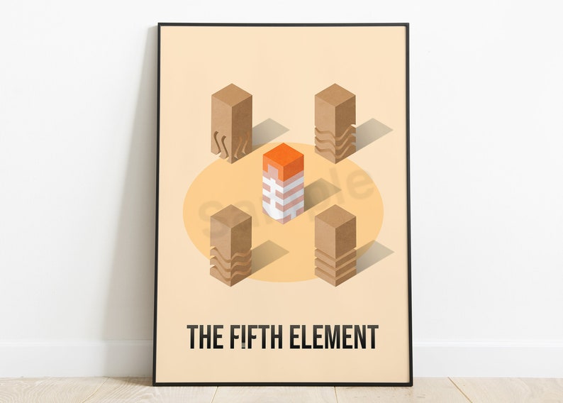 Digital Art Movie Poster: the Fifth Element 3d Polygon Art - Etsy