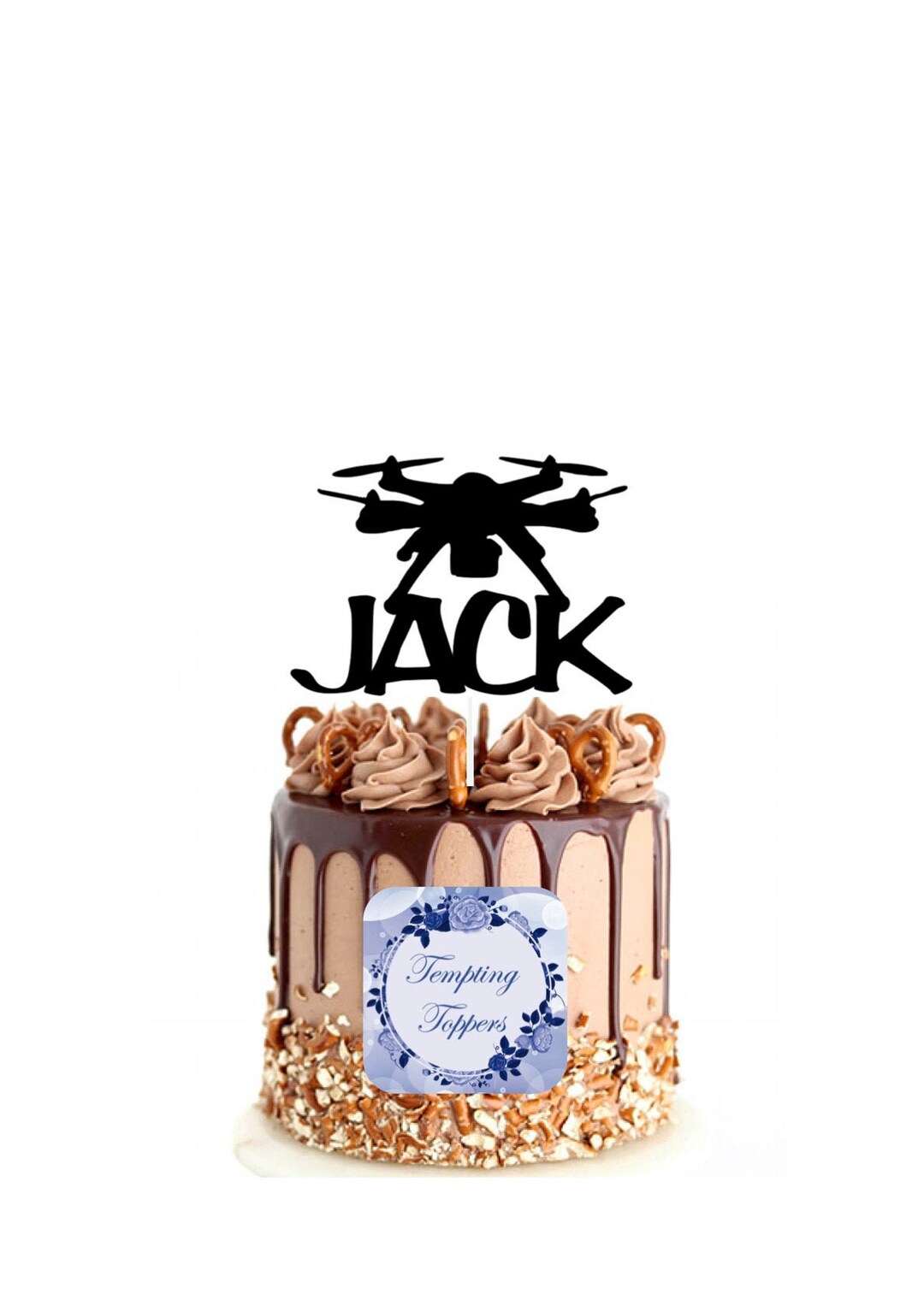 Personalised Drone Themed Cake Topper (ANY NAME) - Etsy UK