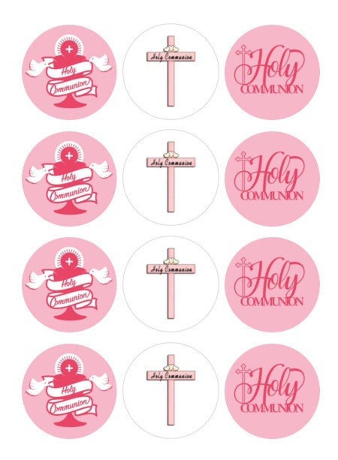 Edible Holy Communion Cupcake Toppers Edible Communion Toppers 2 Inch ...