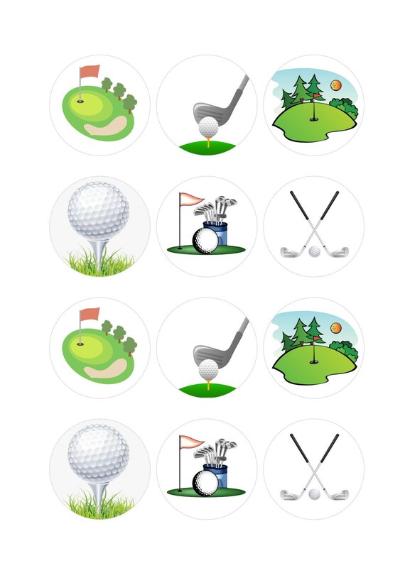 Golf Birthday Cupcake Toppers / Golfer Birthday / Labels / - Etsy